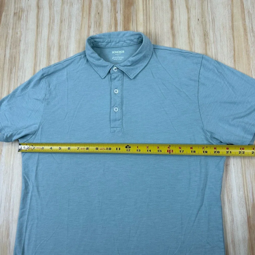 Bonobos | Shirts | Bonobos Polo Shirt Mens Medium Blue Green Slim Fit ...